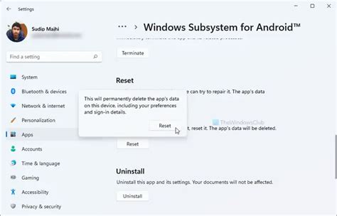How To Reset The Windows Subsystem For Android On Windows