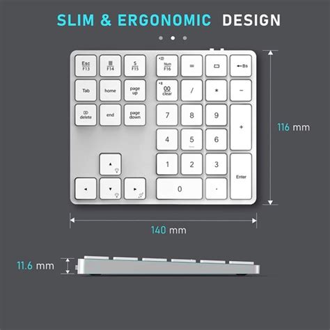 Generic Computers Laptops And Parts Bluetooth Backlit Numeric Keypad