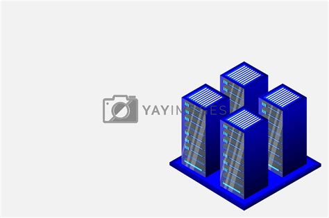 Mainframe Powered Server High Technology Concept Data Center Cloud Data Storage By Aozora