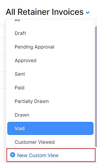 Manage Retainer Invoices Help Zoho Billing