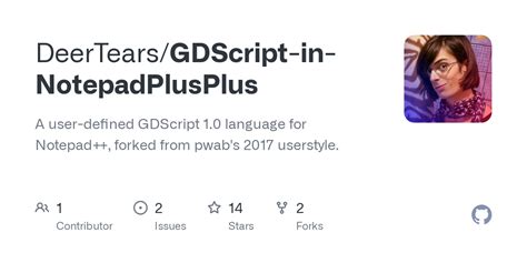 Github Deertearsgdscript In Notepadplusplus A User Defined Gdscript