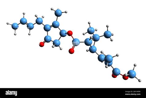 3d Image Of Cinerin Ii Skeletal Formula Molecular Chemical Structure Of Pyrethrin Insecticide