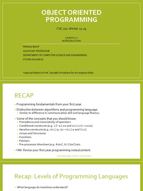 Lecture1 Pdf Computer Programming Programming Paradigms