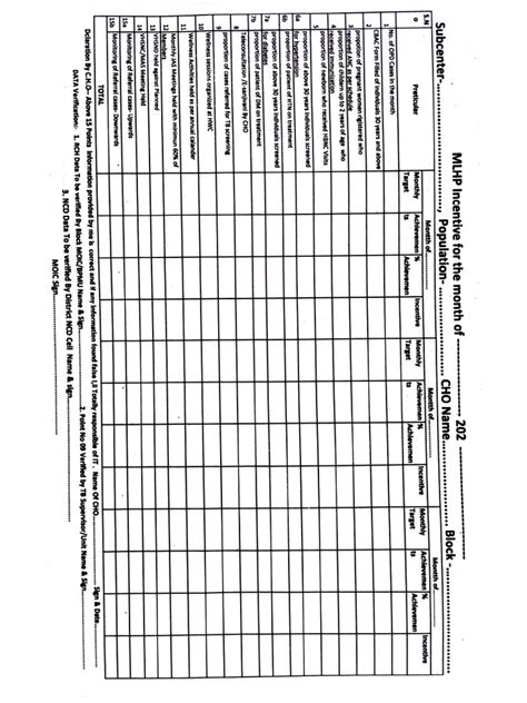 Incentive Format Pdf