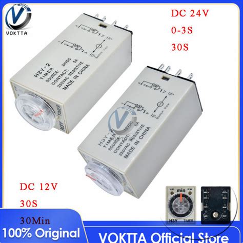 Original Voktta H3y 2 Solid State Timer Dc 12v 24v Ac 110v 220v Delay Timer Control Switch Time