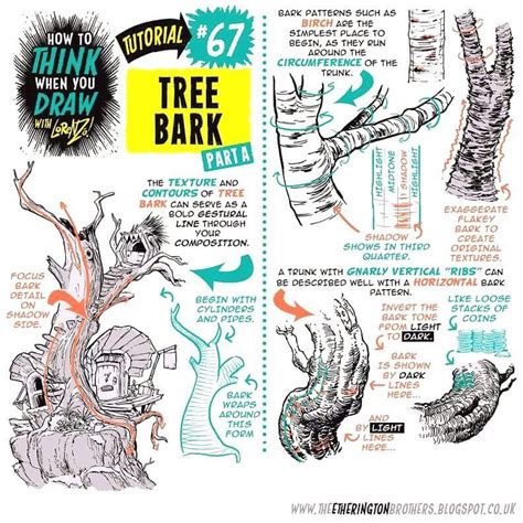 How To Draw Tree By Lorenzo Etherington Theetheringtonbrothers Blogspot Co Uk Tree Drawing