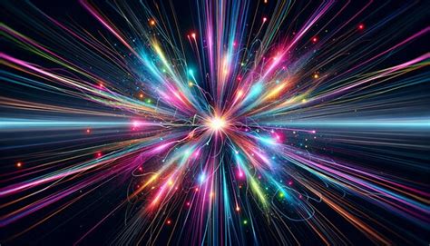 High Energy Particle Collision In Neon Premium Ai Generated Image