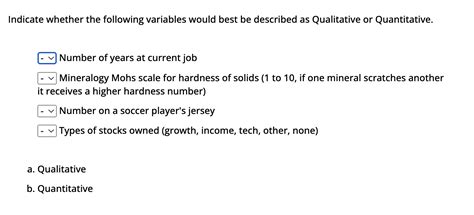 Solved Ndicate Whether The Following Variables Would Best Be
