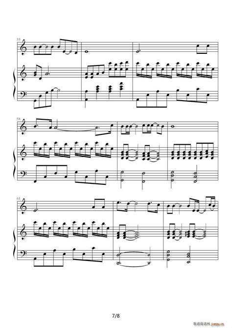 花落（钢琴伴奏谱） 歌谱简谱网