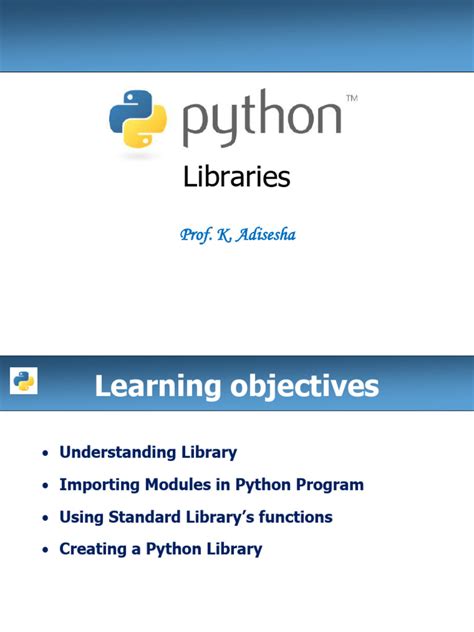 Python Libaries Pdf Python Programming Language Library Computing
