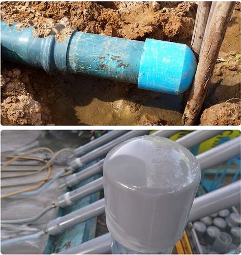 Uxcell Mm PVC Pipe Cap Fitting Slip End Caps DWV Drain Waste Vent Blue Pcs BigaMart