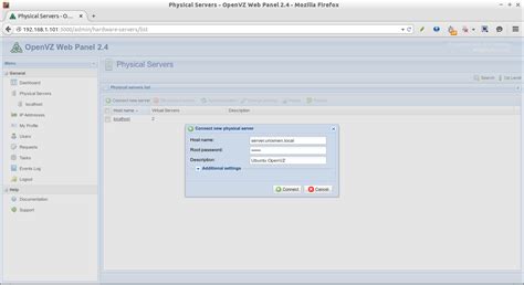 openvz web panel managing openvz containers graphically unixmen