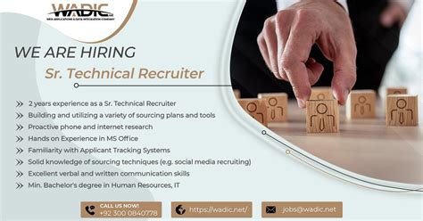 Wadic On Linkedin Srtechnicalrecruiter Hr It Technical Job