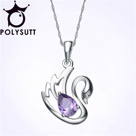 최고 품질 스와 패션 백조 Crystalpendant 목걸이 레트로 빈티지 클래식 실버 도금 큐빅 지르콘necklace Fashionnecklaces For