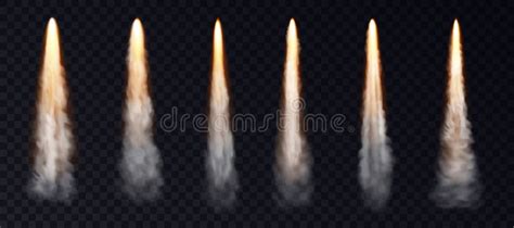火箭发射和烟幕轨迹真实航天器启动发射元件 空间火箭喷射火焰 向量例证 插画 包括有 查出 航空 240241752
