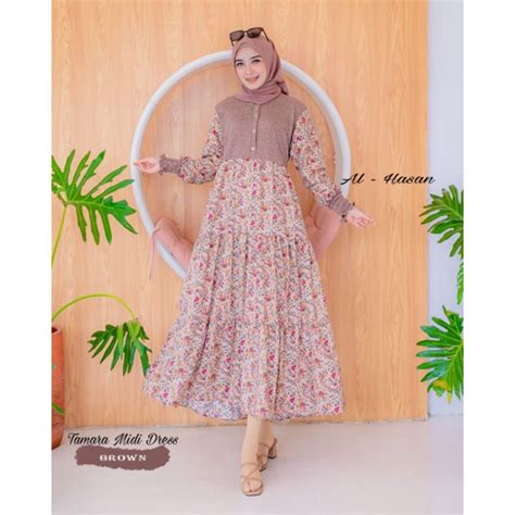 Jual Baru Tamara Midi Dress Ori Al Hasanmazaya Maxy Ori Al Hasan