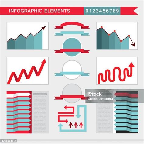 Infographic 요소 차트 그래프 다이어그램 화살표 표시 바 단추 테두리 등 0명에 대한 스톡 벡터 아트 및 기타 이미지