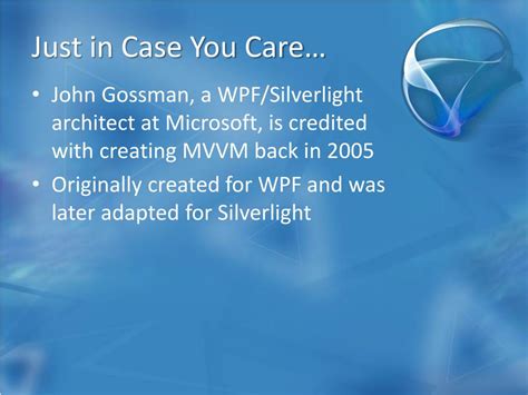 Ppt Mvvm Filling The Pattern Gap In Silverlight Application