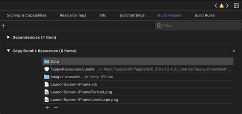 Add File To Xcode Copy Bundle Resources Phase Via Script Unity Engine
