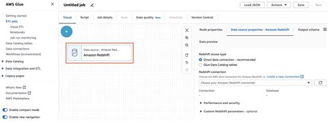 Exploring New ETL And ELT Capabilities For Amazon Redshift From The AWS Glue Studio Visual