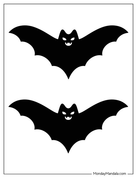 Large Printable Bat Pattern Pattern And Stencils
