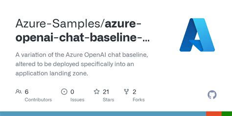 Github Azure Samplesazure Openai Chat Baseline Landing Zone A Variation Of The Azure Openai