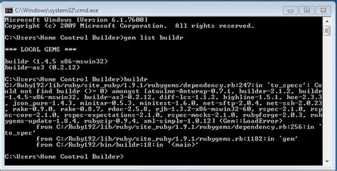 Windows 7 Ruby On Windows7 Could Not Find Gem Stack Overflow