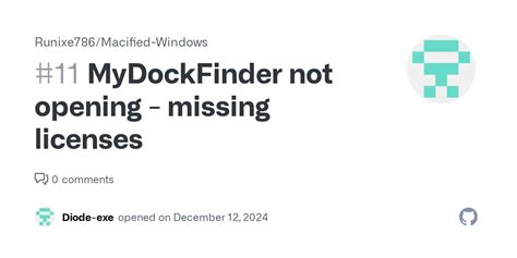Mydockfinder Not Opening Missing Licenses · Issue 11 · Runixe786 Macified Windows · Github