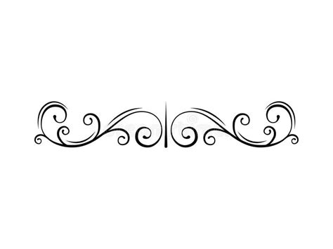 Scroll Decorative Element Swirl Curl Filigree Wedding Invitation