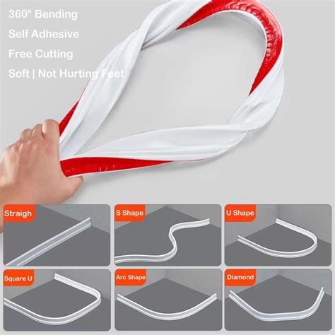 Bathroom Shower Water Blocking Water Barrier Strip Flexible Kitchen