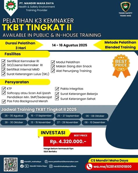 Pelatihan Tkbt Kemnaker