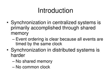 Ppt Synchronization In Distributed Systems Powerpoint Presentation
