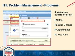 ITIL And Autotask Incident Problem Management PPTX
