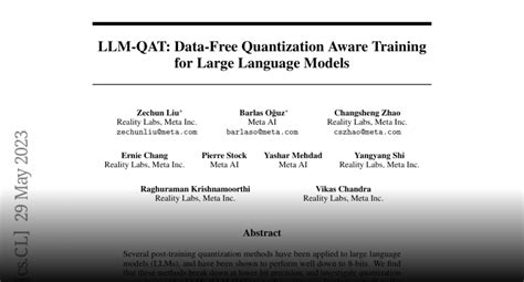 Paper Page Llm Qat Data Free Quantization Aware Training For Large