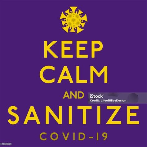 Keep Calm Coronavirus Covid19 2019ncov Sign Stock Illustration