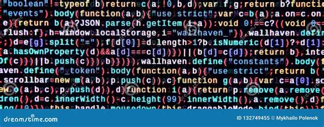Funções Do Javascript Variáveis Objetos Monitore O Close Up Do Código