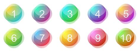 Colorful Banners With Numbered Bullet Pointsvector Graphic Design