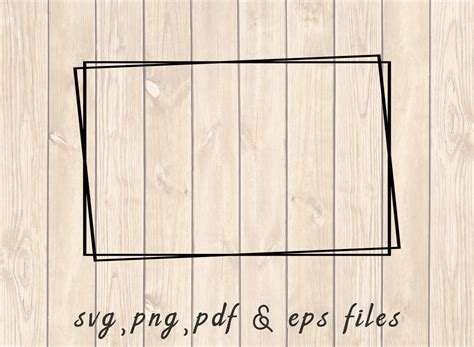 Double Rectangle Frame Svg Png Pdf Craft Cutting File Etsy