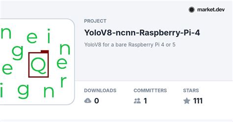YoloV8 Ncnn Raspberry Pi 4 Ecosystem Directory Market Dev