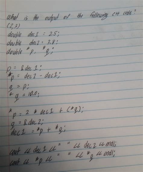 Solved What Is The Output Of The Polloum Ctt Code 23