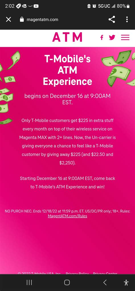 T Mobile Sweepstake Dec 16 2022 0900 Am Est Rtmobile