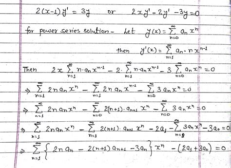 [solved] Find A Power Series Solution Of The Differential Equation Given Below Determine The