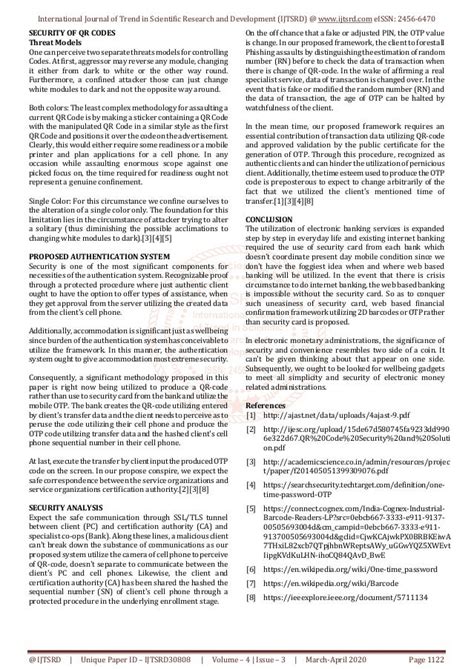 E Authentication System With Qr Code And Otp