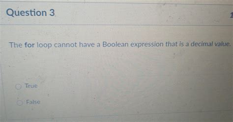 solved the for loop cannot have a boolean expression that is