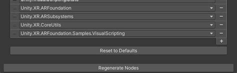 visual scripting project setup ar foundation 6 0 5