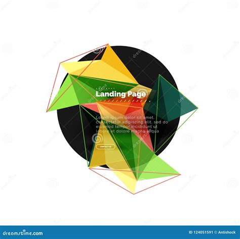 Polygonal Geometric Design Abstract Shape Made Of Triangles Trendy Background Stock Vector