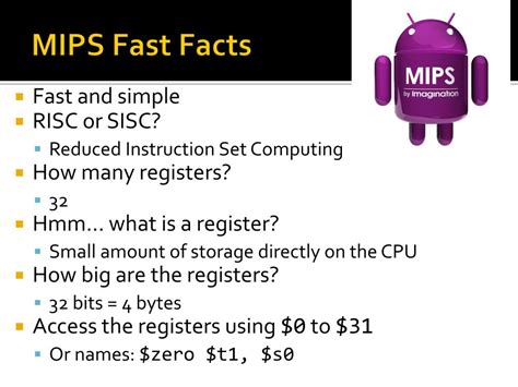 PPT CS C Discussion MIPS PowerPoint Presentation Free Download ID
