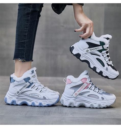 5cm하이탑 여자 키높이 겨울운동화 방한신발 털운동화 여성 따뜻한 신발 티몬