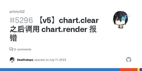 【v5】chartclear 之后调用 Chartrender 报错 · Issue 5296 · Antvisg2 · Github