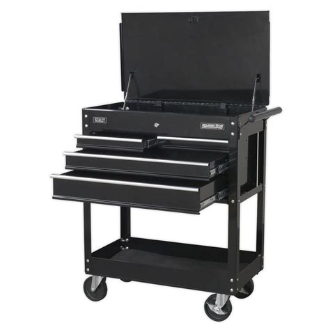 Sealey Heavy Duty Mobile Tool And Parts Trolley With 4 Drawers And Lockable